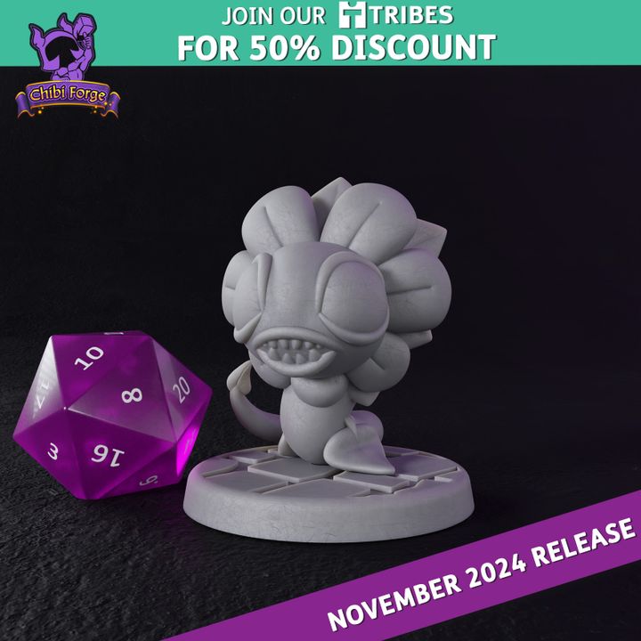 3D Printable Flower Pet - Chibi Forge by Titan Forge Miniatures